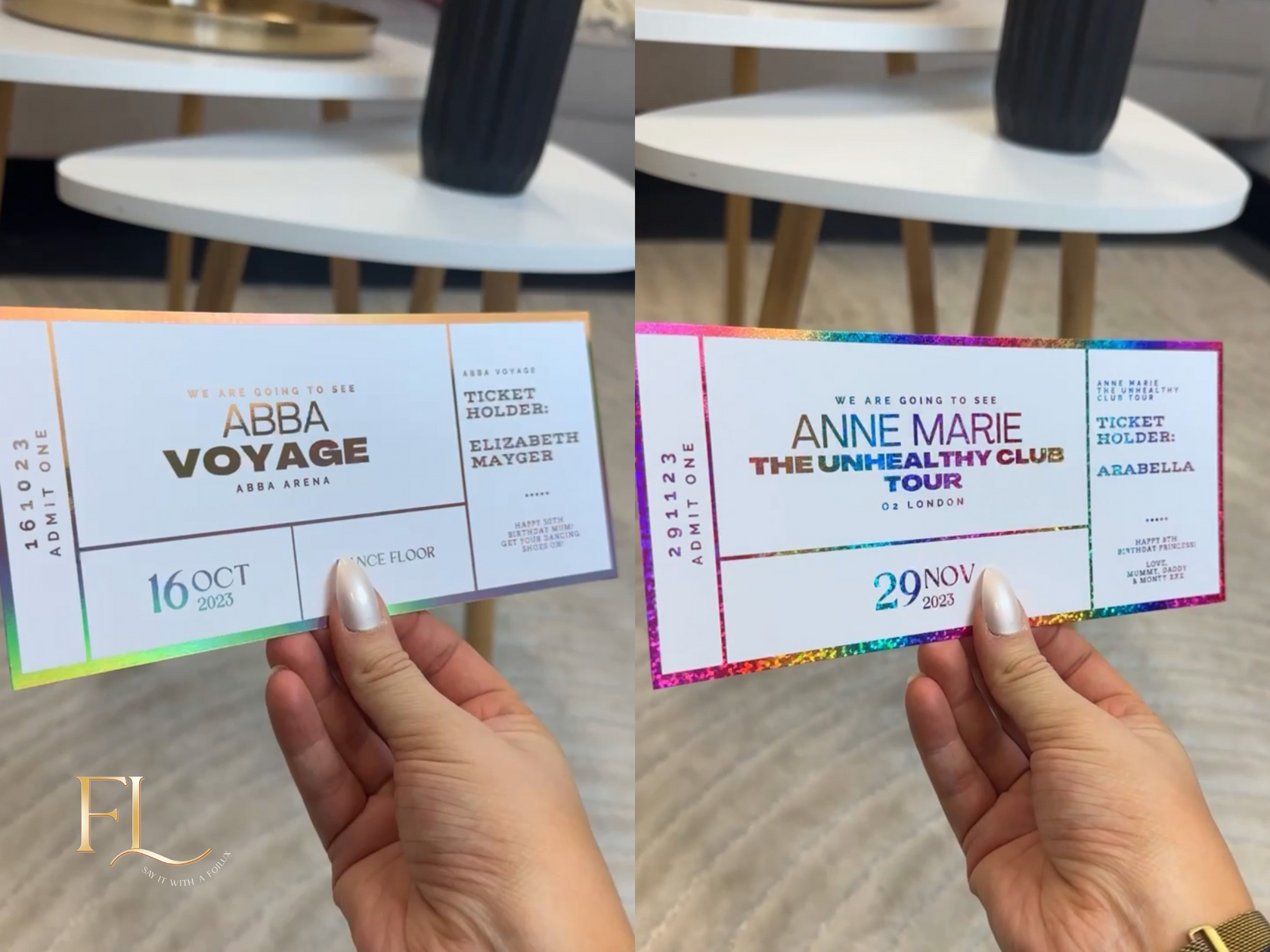 ANY Concert Fake Foil Ticket | Surprise Ticket Reveal – Foilux