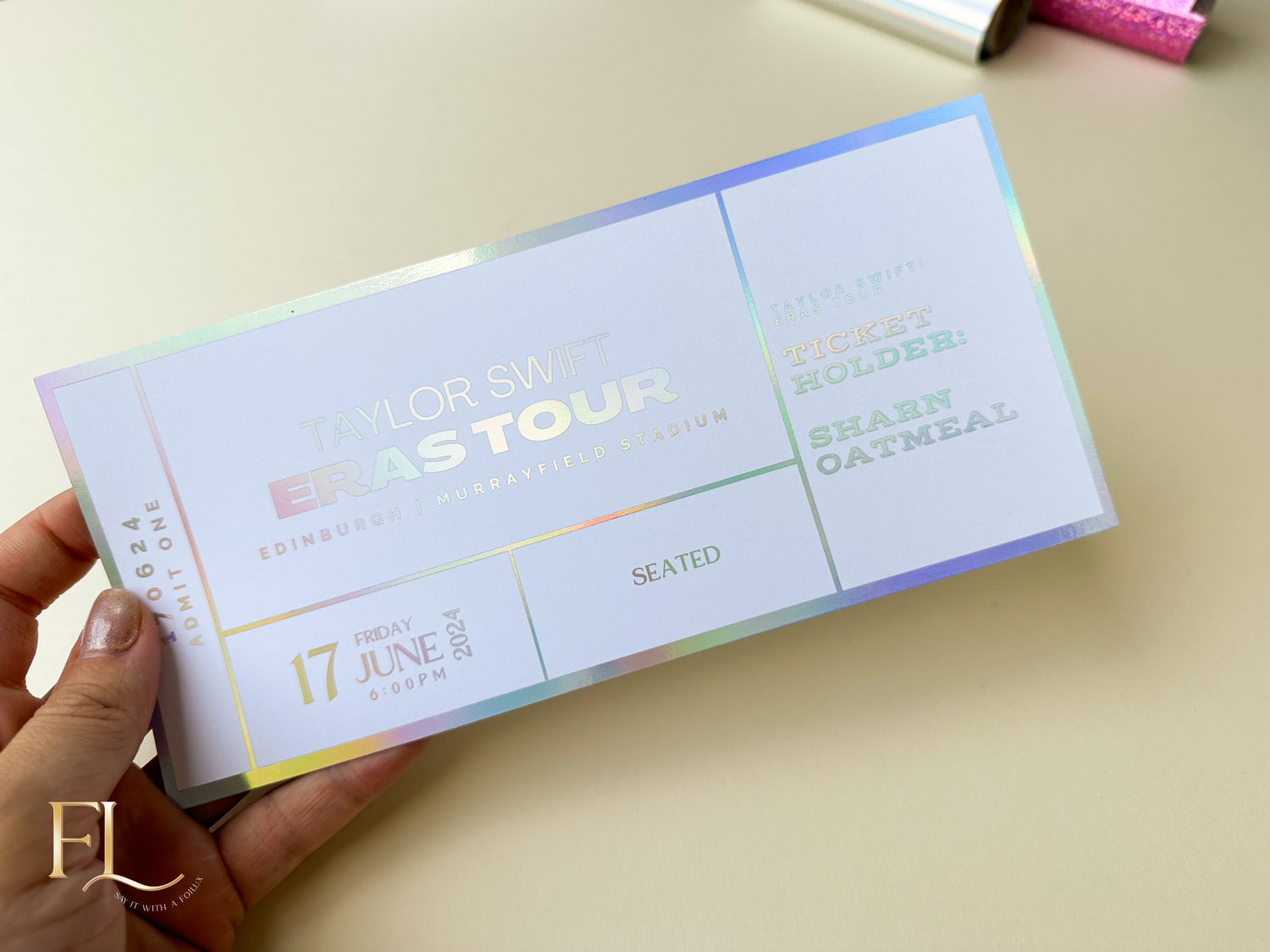 ANY Concert Fake Foil Ticket | Surprise Ticket Reveal – Foilux