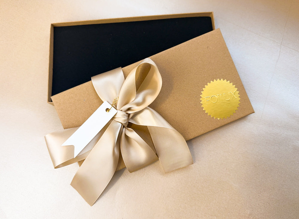 Gold Ribbon Luxury Foil Ticket Gift Box – Foilux