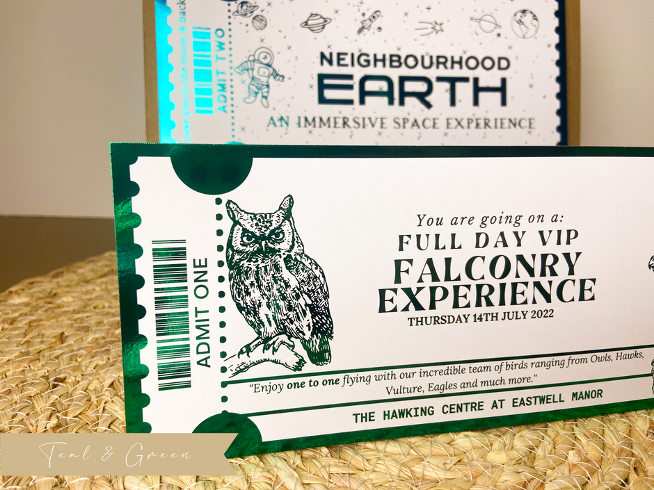 Fully Personalised Foil Tickets – Foilux